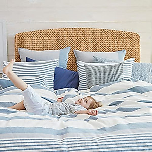 Nautica - Queen Comforter Set, Cotton Reversible Bedding with Matching Shams, Mediterranean Inspired Home Decor for All Seasons (Fairwater Blue, Queen)