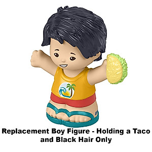Replacement Part for Fisher-Price Little People Serve It Up Food Truck Playset - GTT73 ~ Replacement Boy Figure Holding a Taco ~ Black Hair