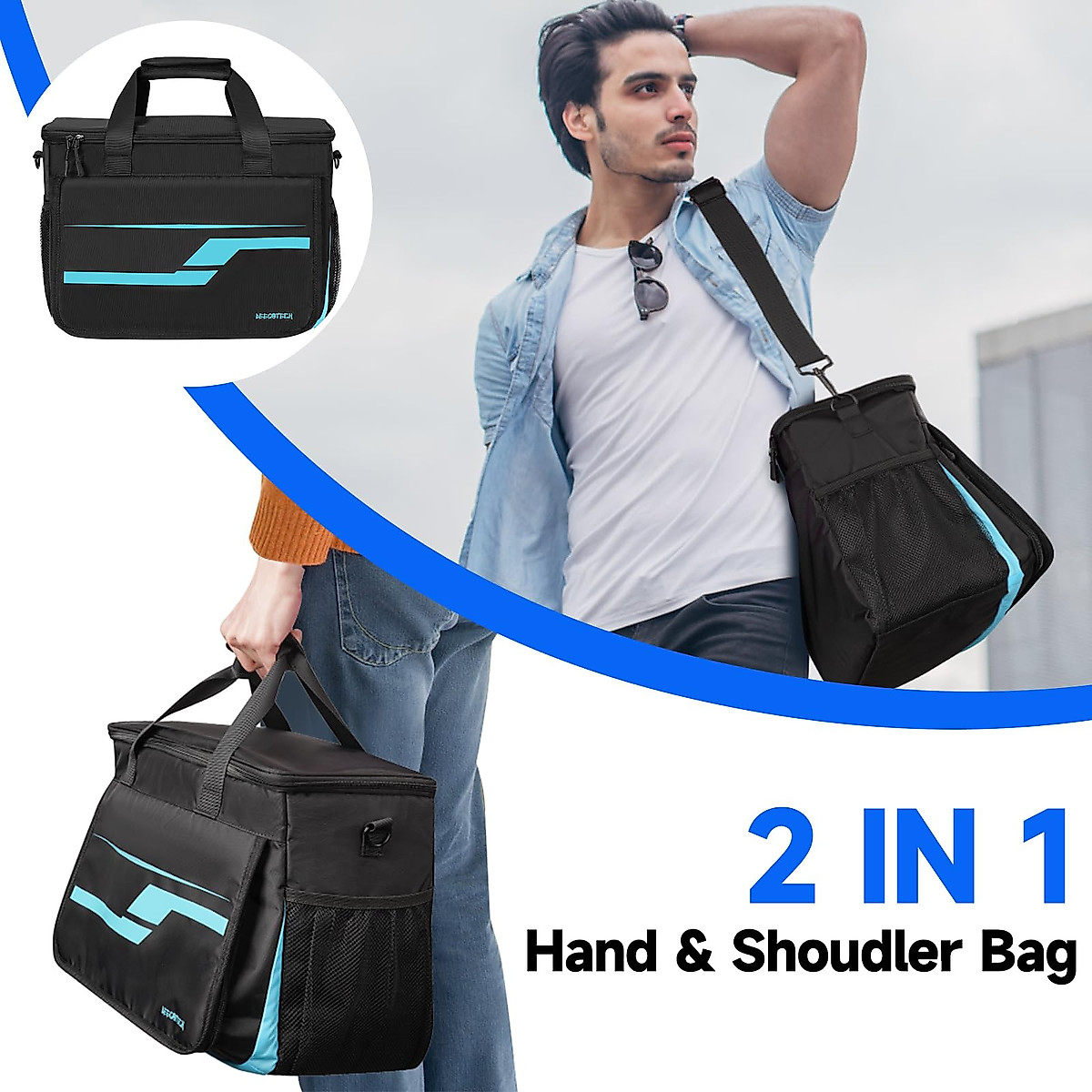 Deegotech Travel Carrying Case Compatible with Xbox Series X/S, Portable Storage Game Bag with Extra Console Protection Padded, Multiple Pockets for 15.6”Laptop Controller Headsets Game Accessories