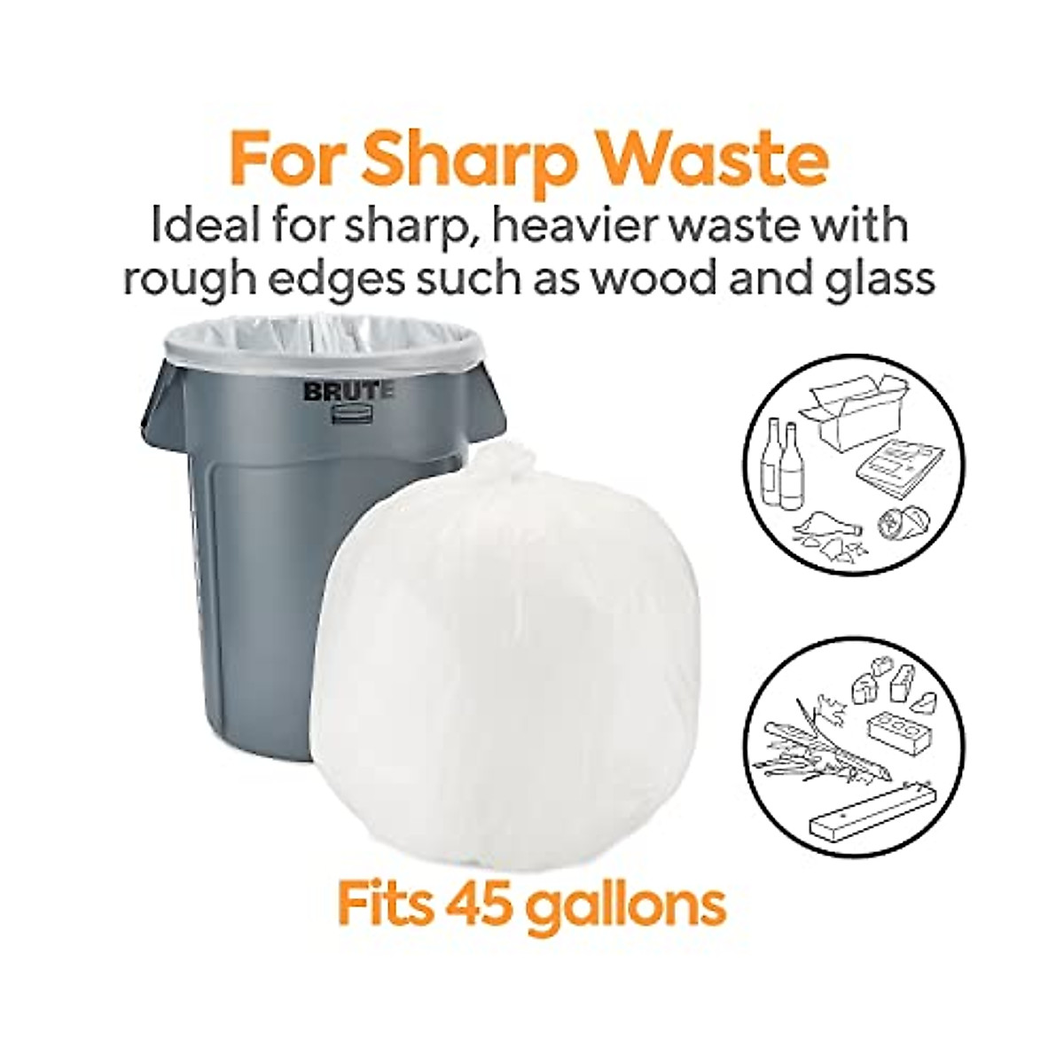 Staples 235755 40X46 Clear 2Mil 100 Lldpe