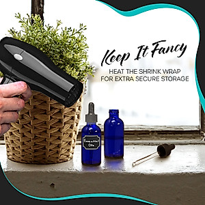 Nevlers 48PK Cobalt Blue Glass Dropper Bottle 4 Oz Set | Leakproof Mini Dropper Bottles Useable as Tincture Bottles with Dropper, Oil Bottles for Hair, Medicine Dropper, Eye Dropper Bottle, & More