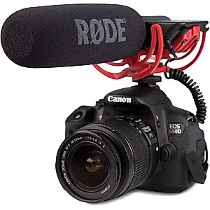 Rode VideoMic Camera-Mount Shotgun Microphone with Rycote Lyre Shock Mounting, Black