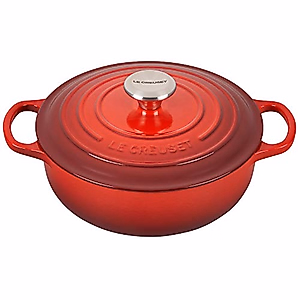 Le Creuset Enameled Cast Iron Signature Sauteuse Oven, 3.5 qt, Cerise