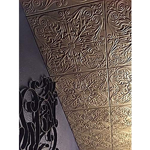 A La Maison Ceilings R139 Spanish Silver Foam Glue-up Ceiling Tile (256 sq. ft./Case), Pack of 96, Plain White