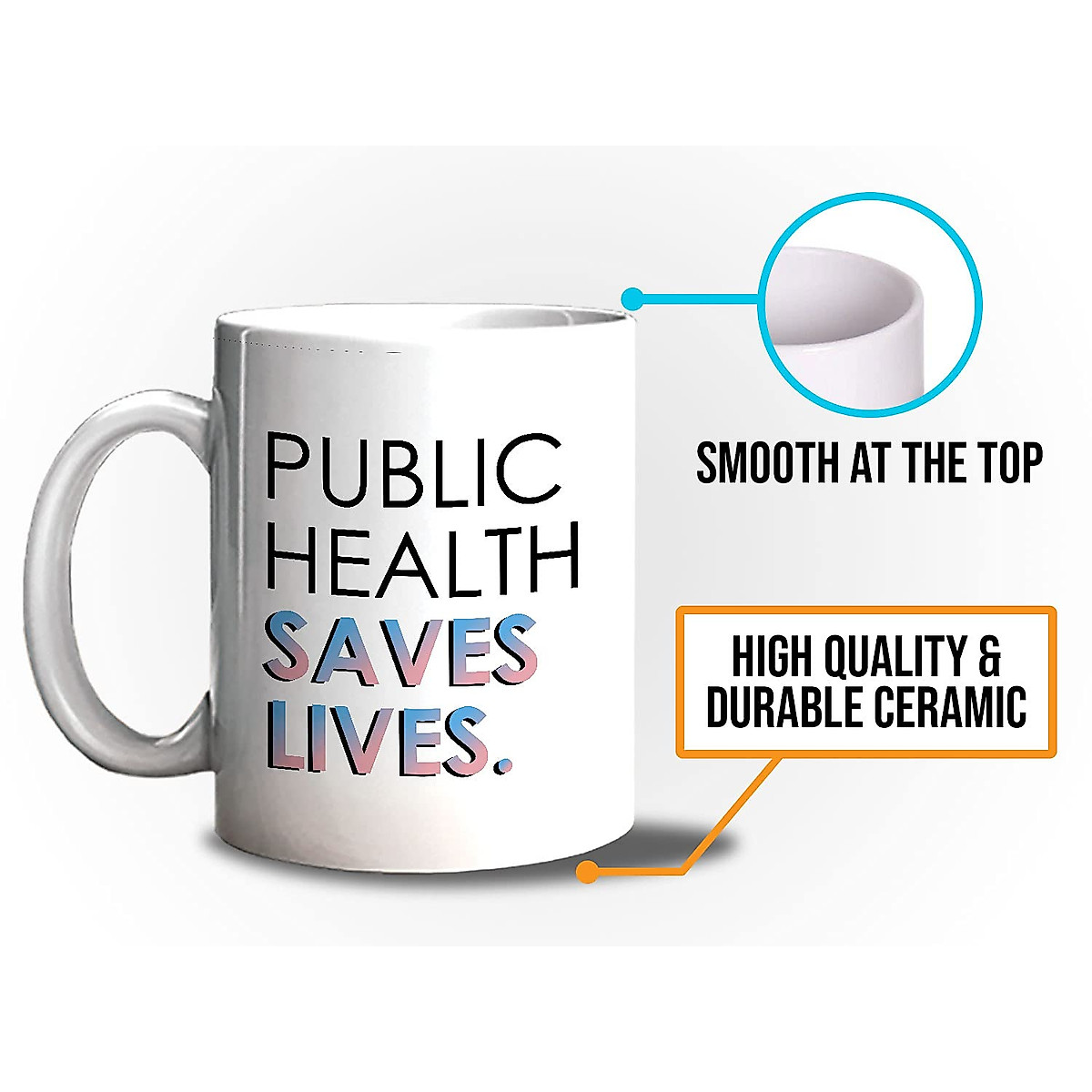 Apular Nurse Coffee Mug - Public Health Saves Lives - Hospital Healthcare Healthy Medicine Medical Epidemiology Science Lab Tech cinate 11oz White
