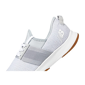 New Balance baby girls Dynasoft Nergize V3 Slip-on Running Shoe, Steel/Sea Salt, 2.5 Wide Little Kid US