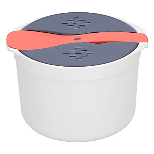 Microwave Rice Cooker Steamer,2L Rice & Pasta Microwave Cooker with Rice Scoop Dishwasher Safe,Dishwasher Safe,Household Microwave Rice Maker Set for Pasta,Potatoes,Vegetables