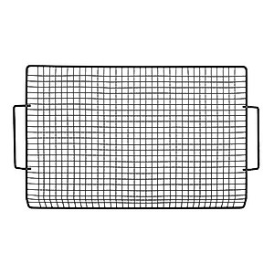 Barbecue Net, Portable Handle Iron Non-Stick BBQ Rack Barbecue Wire Mesh Grill Net for Family Gatherings, Garden Parties, picnics and Camping.