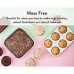 DOBI Muffin Pans (20 Pack) - Disposable Aluminum Foil 6-Cup Cupcake Pans, Standard Size. Classic Muffin Tin Size for Baking Cupcakes, Muffins and Mini Quiches