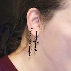 15 Pairs Earrings for Men, Fashion Earrings Kit for Men and Women Made of Stainless Steel Variety of Styles Such as Hoops, Studs, Cross Earrings Fashion Huggie for Party Birthday Prom Christmas