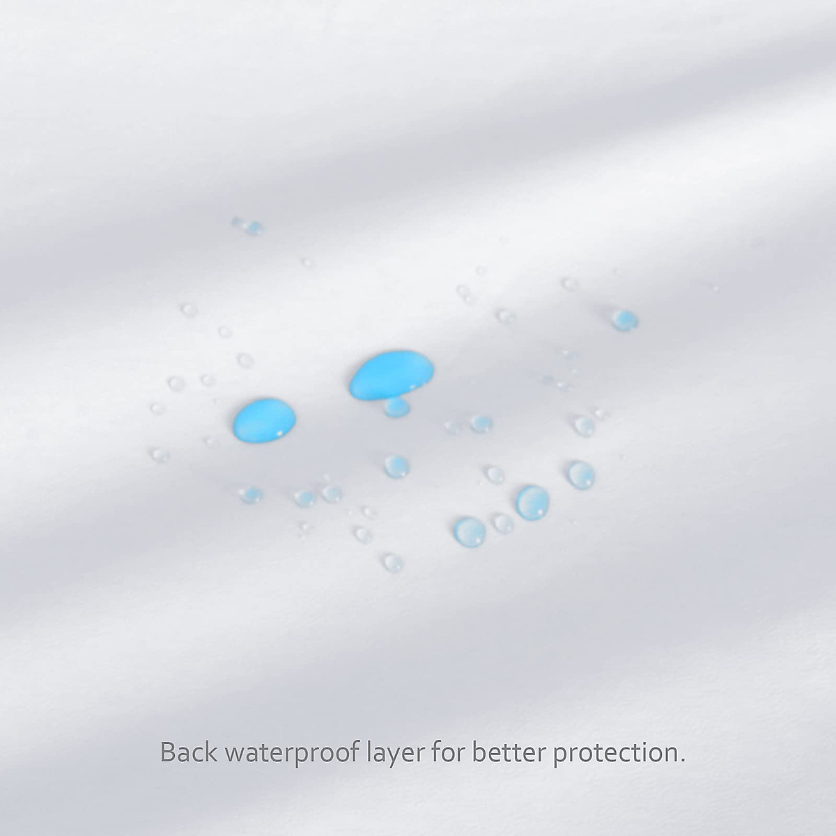 Biloban Crib Sheets Waterproof, Crib Mattress Protector Pad for Standard Crib & Toddler Mattress, Cozy Crib Sheet for Baby Boy and Girl, White, 2 Pack