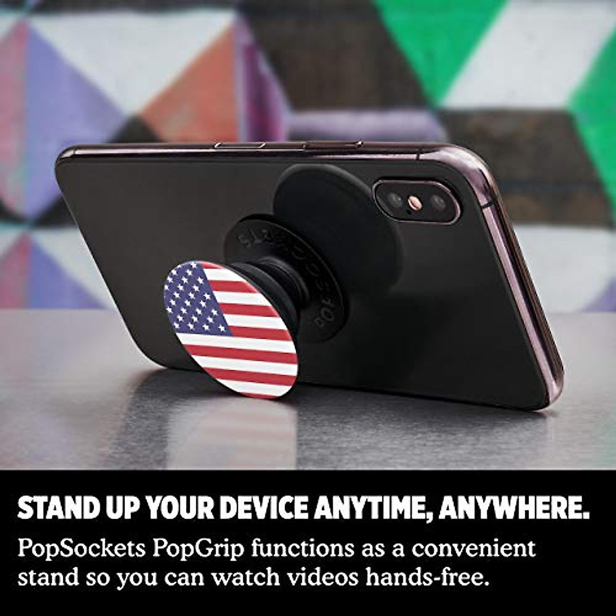 ​​​​PopSockets Phone Grip with Expanding Kickstand, PopSockets for Phone - American Flag