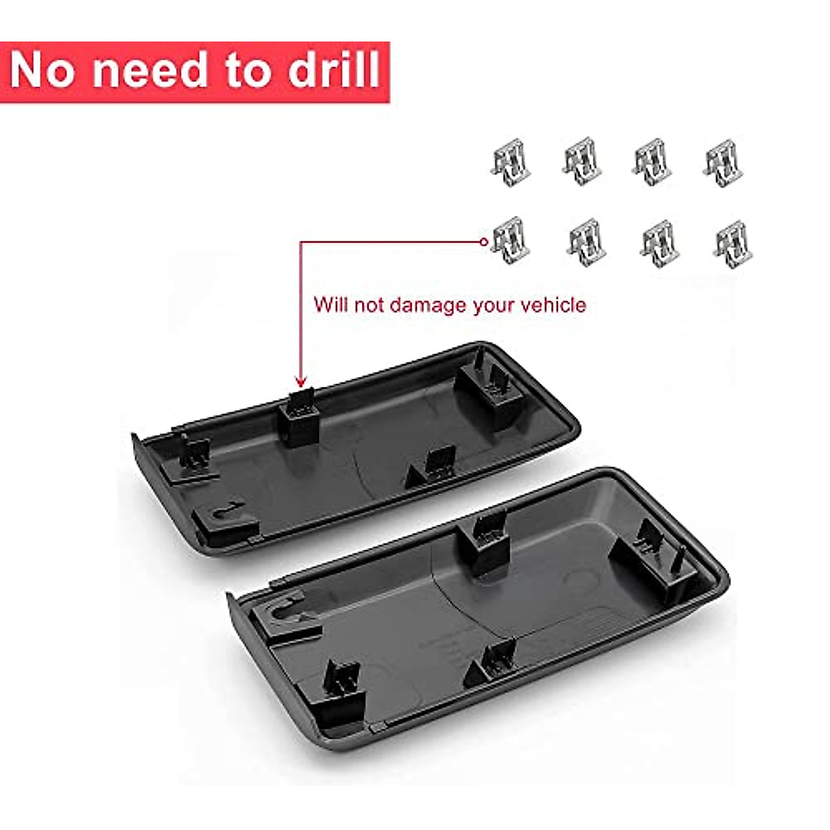 POETRYXIAO Front Bumper Guards Pads Inserts End Caps Cover Compatible with Ford F150 2018 2019 2020 ,1 Pair,Bumper Traverse Accessories