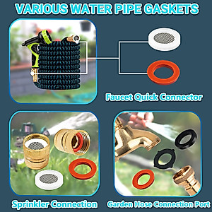 KEZE 233 Pcs Plumbing and Faucet Washers Assortment Kit for Assorted Spigot Water Hose Bib Outside Garden Faucet Splitter Gasket Leak Plumbes Valve Stem Worn Out Repair