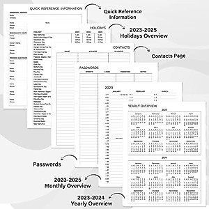 Monthly Planner/Calendar 2023-2025 - July 2023-June 2025, Monthly Academic Planner 2023-2025, 9" x 11", 2-Year Monthly Planner with inner Pocket, Flexible Embossed Cover, Elastic Closure, Great for Organizer