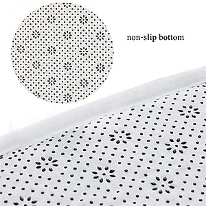 KoneFeco Half Round Door Mat Cherry Blossoms Non-Slip Soft Half Circle Area Rug Washable Fireplace Rug Durable Decor Half Moon Hearth Rugs for Floor Indoor Living Room Bedroom Kitchen 18X30