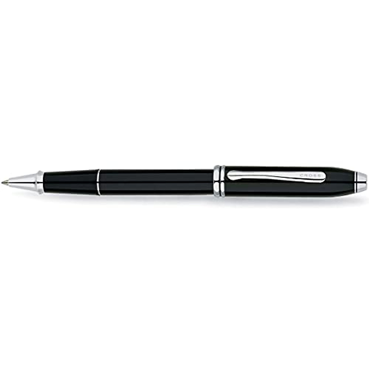 Cross Townsend Refillable Rollerball Pen, Rhodium-Plated Appointments, Includes Luxury Gift Box - Black Lacquer