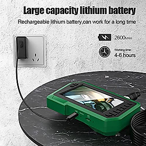 Dual Lens Endoscopy Camera, Resolution Up to 1080P, 4.3 Inch LCD Screen, IP68 Waterproof Level, 500cm Viewing Distance, with LED Light Snake Camera