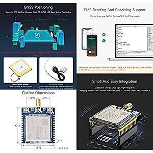 Waveshare SIM7600G-H 4G Communication Module, Compatible with Raspberry Pi 5/4B/3B/Zero/Zero W/Zero 2W/Pico/Pico W/Pico WH, Multi-Band Support, 4G/3G/2G, with GNSS Positioning-Standard Version