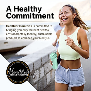 Healthier Comforts Shaker Bottle | Eco Friendly Protein Shaker Bottle w/Mixer Ball, 24oz (700ml) | BPA Free Blender Cup w/Sustainable Wheat Straw | Dishwasher Safe, Drink Shaker Cup (Mint)