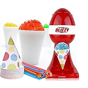Courant CSM2081 Snow Cone Maker, Festive Red