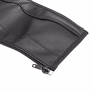 Pssopp Black PU Leather Waterproof Stroller Handlebar Cover, Universal Fit, Stroller Cover