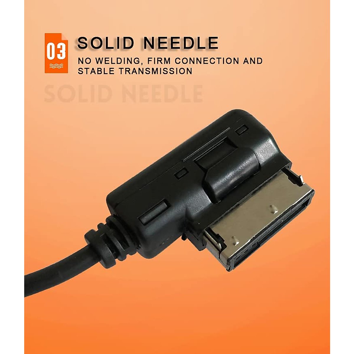 Car Audio Charging Adapter Cord Compatible with Apple iPhone 11 Xs Max XR X 8 7 6 for Audi A1/A3/A4L/A5/A6L/A8/Q3/Q5/Q7/TT, Music Charging 2-in-1 Conversion Cable