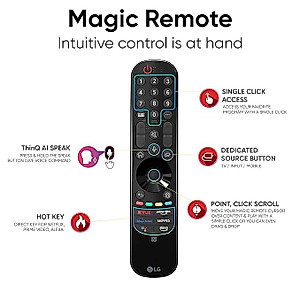 LG Magic Remote w/Magic Tap (NFC) MR22GN, 2022
