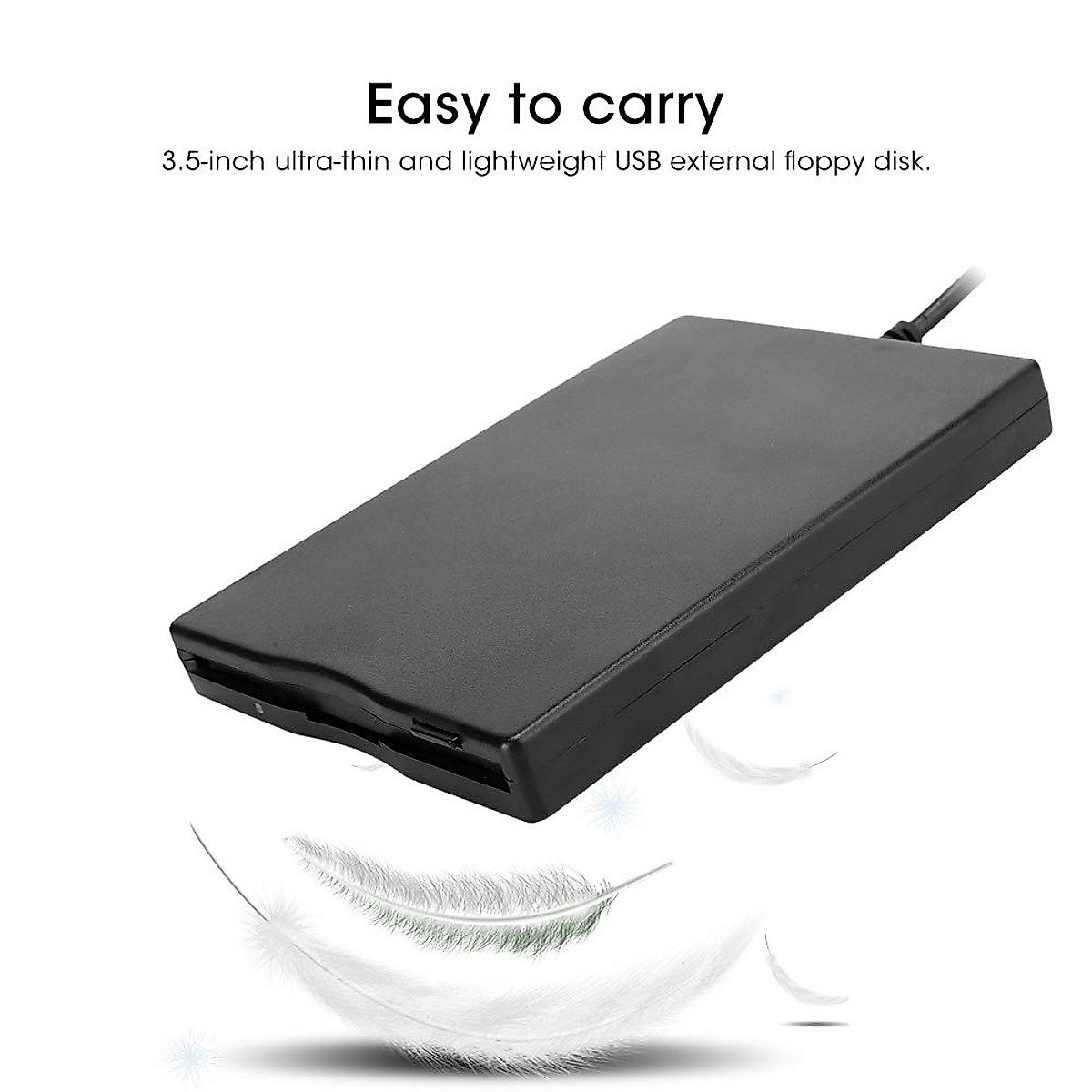 Vbestlife1 3.5-Inch Ultra-Thin Portable Floppy Drive, External Floppy Drive Disk,Computer Accessory,Diskette Drive Compatible with USB 1.1/2.0/3.0,for Win 10/7 / Vista/Win 8 / XP