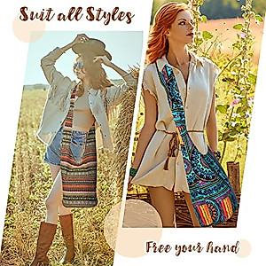 Cunno 3 Pieces Boho Bags for Women Crossbody Hippie Handbags Bohemian Hippie Bags Ethnic Style Bag Lady's Hippie Crossbody Shoulder Bag Women Tourist Handbag for Women Men Unisex