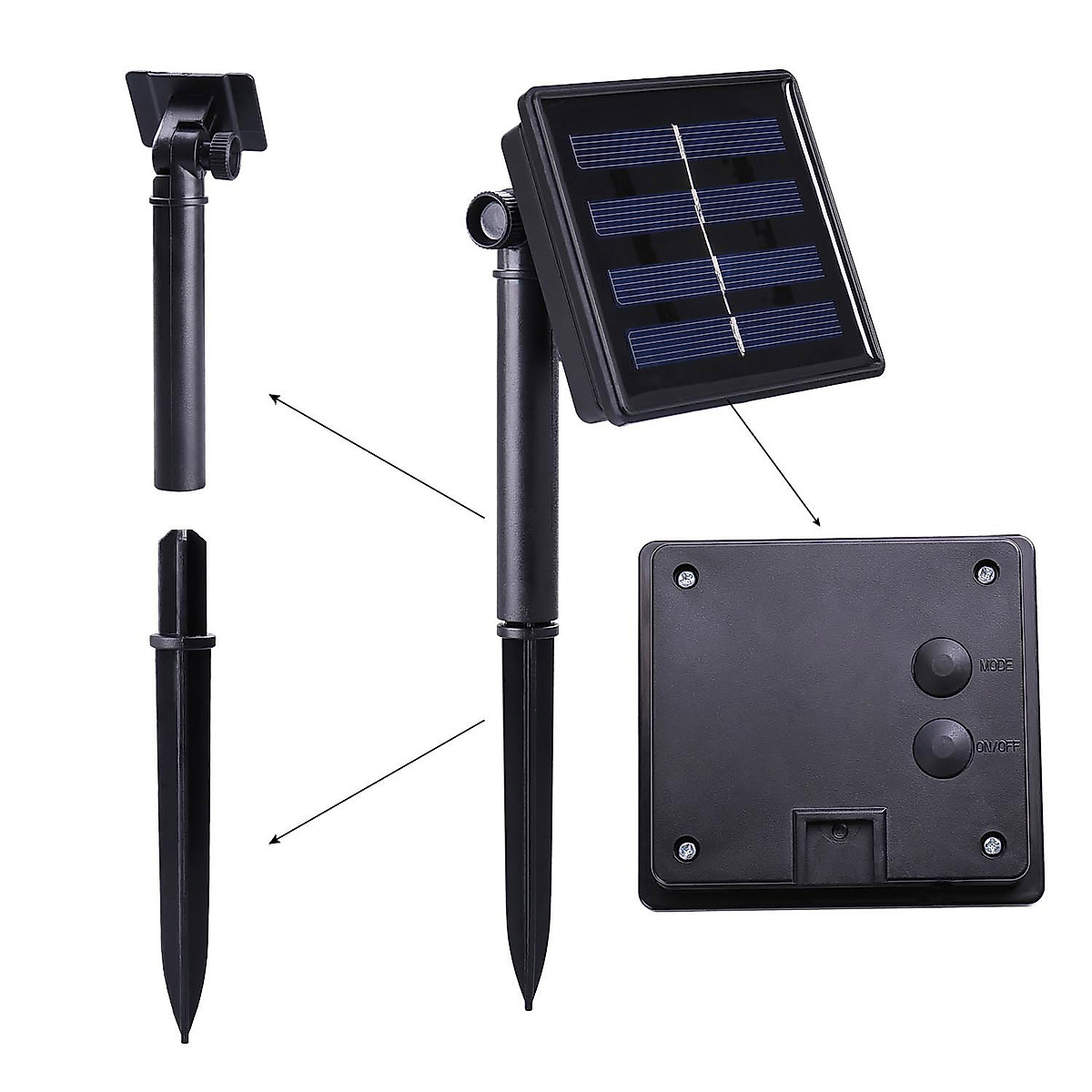 Qedertek Solar String Lights, 72ft 200 LED Fairy Lights, 8 Modes Ambiance Lighting for Outdoor, Patio, Lawn, Landscape, Garden, Home, Wedding (2 Pack, Multi-Color)