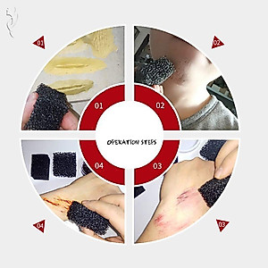Mysense Stipple Sponges,Special Effects Makeup tool,3 kinds of hole,for adding freckles,texture,FX Makeup,9 pack