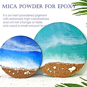 Mica Powder, Lip Gloss Pigment Powder 24 Colors, Handmade Soap Making Colorants, for Epoxy Resin Dye, Candle Making, Eye Shadow, Blush, Nail, Paint, Resin Craft