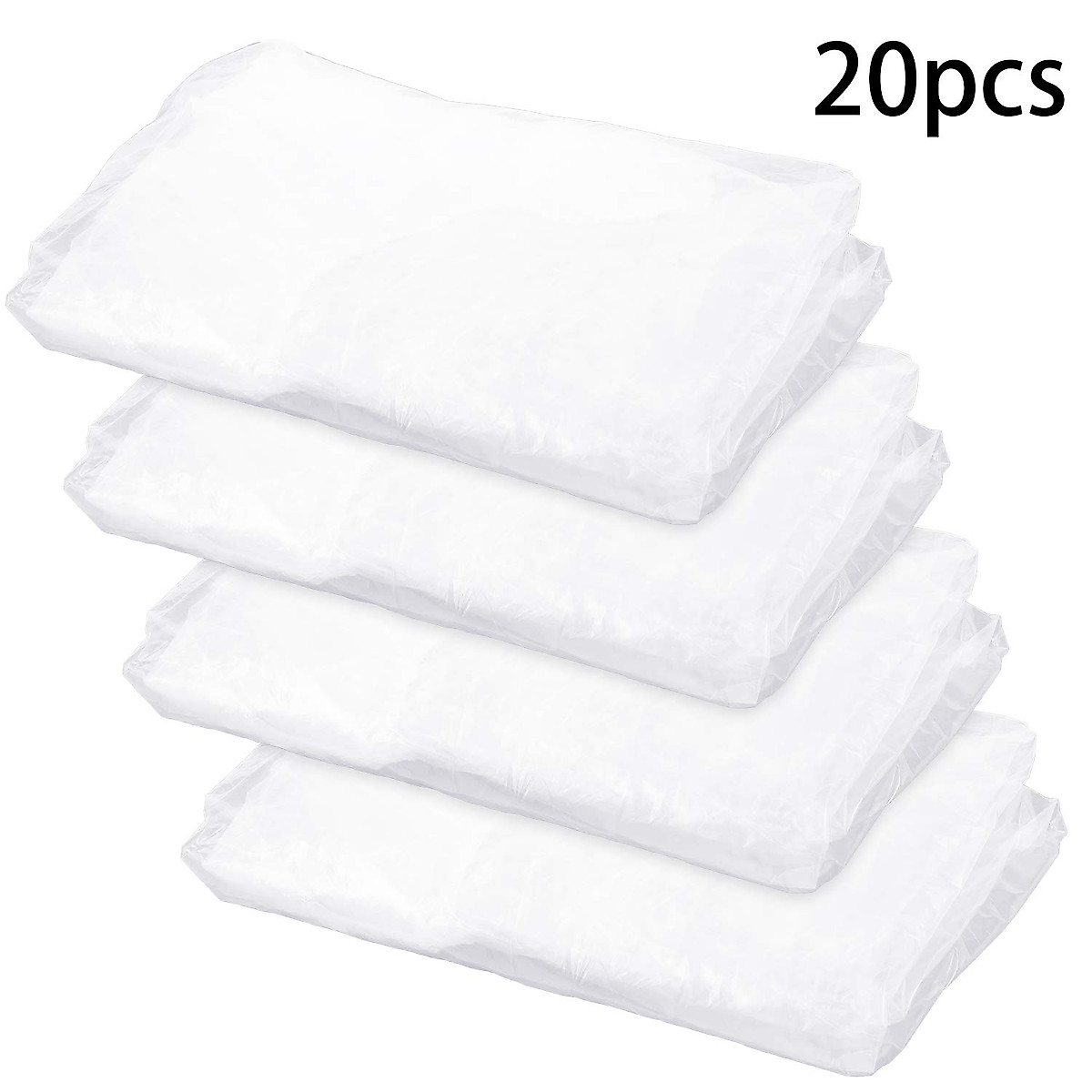 20 Pieces Bin Bags Disposable Safety Protective Film TSA Security Bin Cover for Travelling Airport Safety, Transparent
