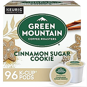 Green Mountain Coffee Roasters Cinnamon Sugar Cookie, Single-Serve Keurig K-Cup Pods, Flavored Light Roast Coffee, 24 Count (Pack of 4)