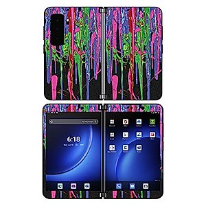 MightySkins Skin Compatible with Microsoft Surface Duo 2 - Drips | Protective, Durable, and Unique Vinyl Decal wrap Cover | Easy to Apply, Remove, and Change Styles | Made in The USA