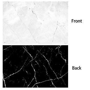 Flat Lay Marble Backdrops Set 3pcs 34x21inches/54x84cm Food Photography Photoshoot Background Double Sided Marble for Photo Studio Jewelry Tabletop Blogger Pictures Props, 6 Patterns