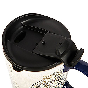 Topadorn Ceramic Travel Mug and Coffee Cup 17 oz. with Handle and Color Box,Starstruck