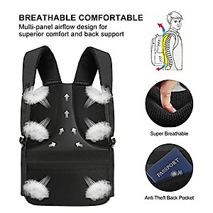 Extra Large Laptop Backpack, Anti Theft Travel Laptop Backpack, Durable 17.3 Inch Water Resistant TSA Business Computer Backpack with USB Charging Port, AREYTECO College School Students Backbag, Black