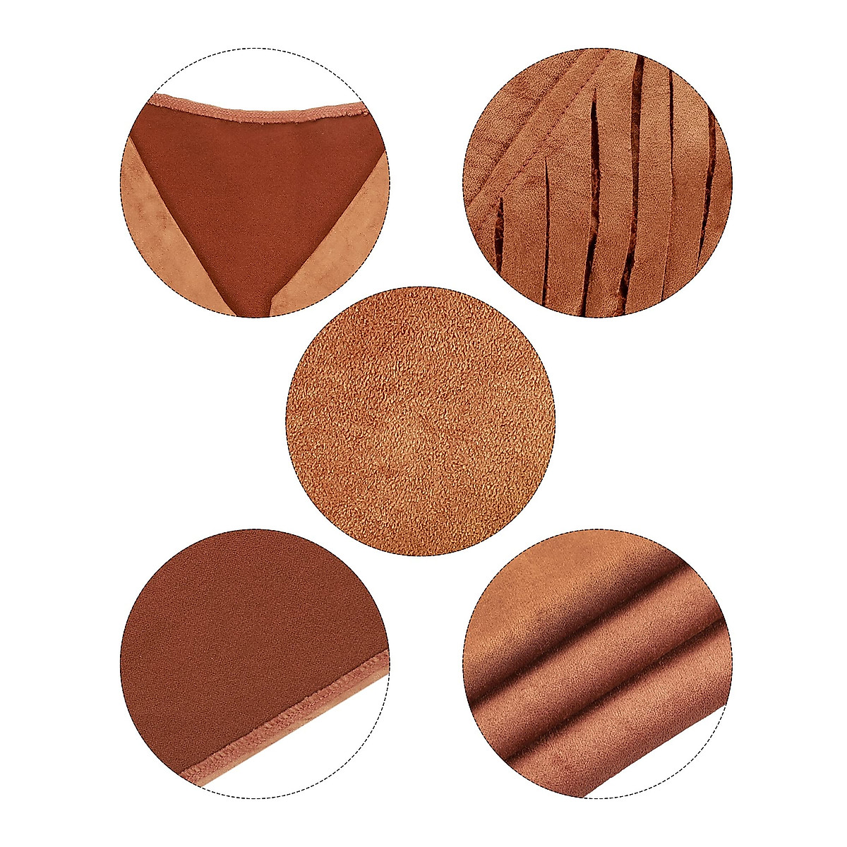 Zhanmai Fringe Vests Cowgirl Outfits for Women Faux Suede Tassels 70s Hippie Clothes Vest Jacket Western Cowgirl Hat(Brown, M)