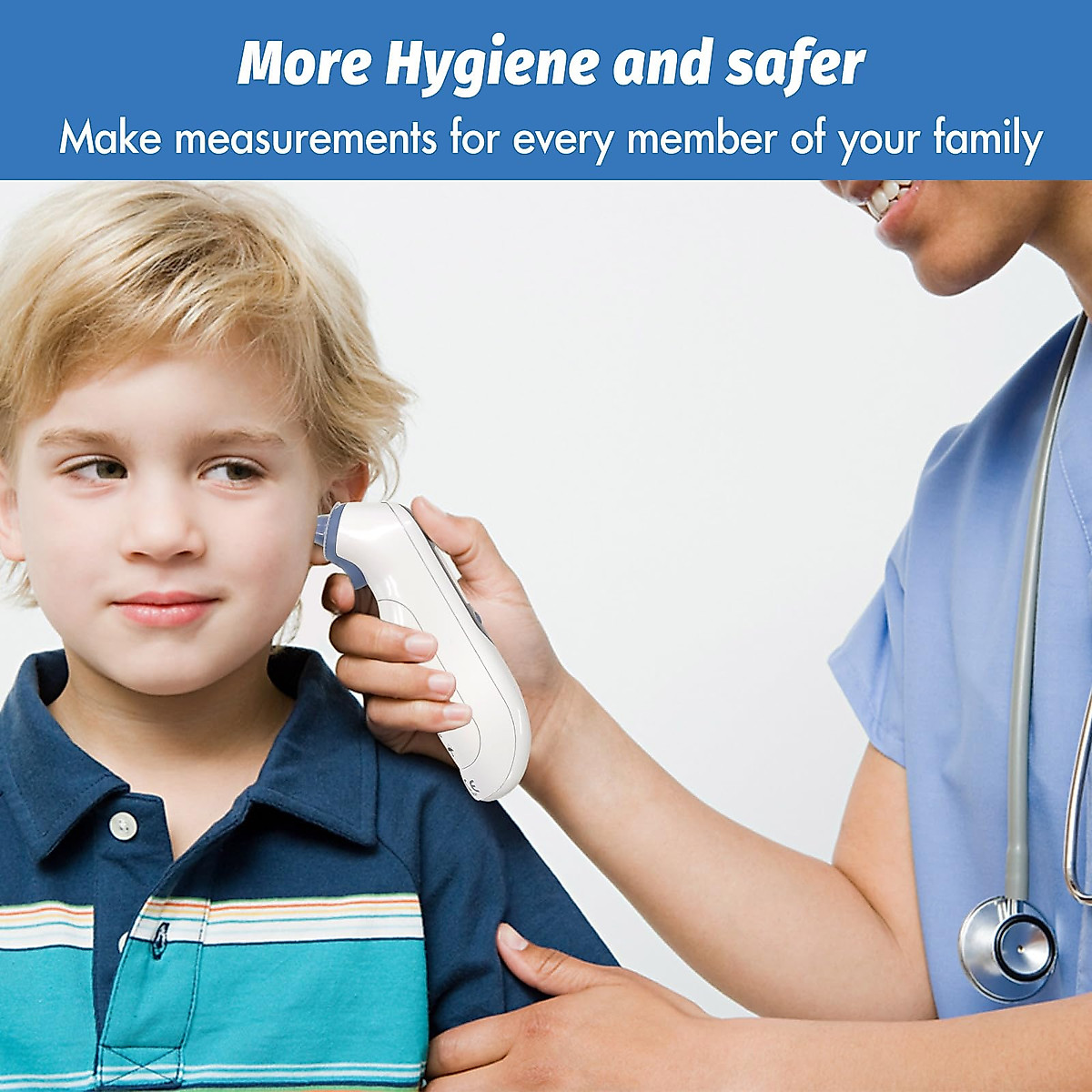 100 Count Ear Thermometer Probe Covers, Disposable Lens Filters Compatible with All Braun Ear Thermometer Models, Refill Caps