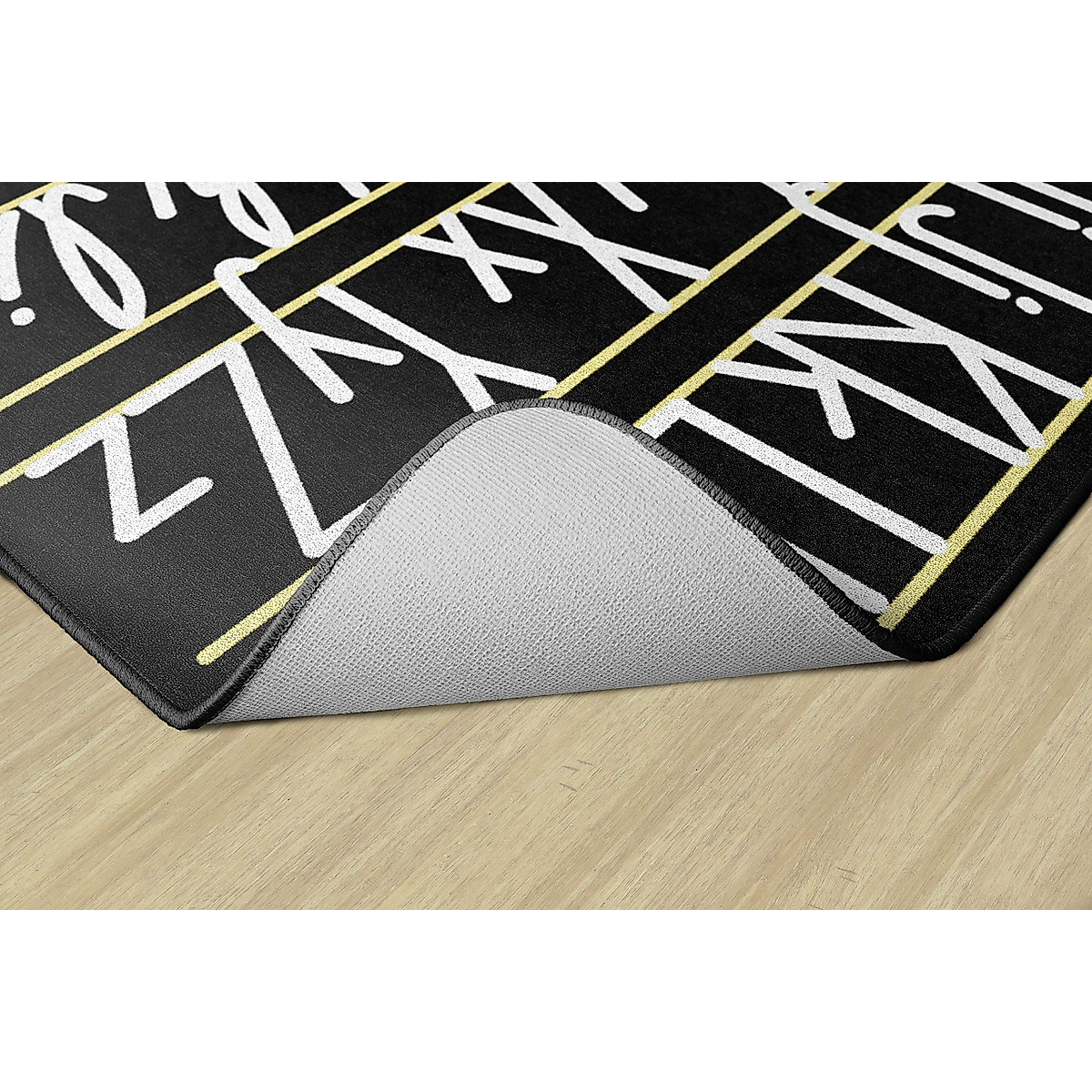 Flagship Carpets Handwriting Samplers ABC Children's Floor Area Rug for Indoor Classroom or Home Learning Area, Kids Room or Educational Play Mat, 7'6" x 12', Rectangle