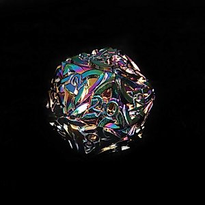 KakapopoTCG Endless Chaos Dice (Rainbow) D20 Dice with Celtic Knots Solid Metal Extra Large Extra Heavy for DND DnD5e TTRPG RPG Polyhedral Dice Bard Dice Sorcerer Wizard Dice