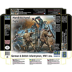 BRITISH & GERMAN INFANTRYMEN HAND TO HAND FIGHT WWI ERA 1/35 MASTER BOX 35116