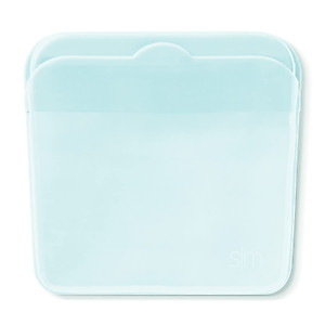 Simple Modern Reusable Sandwich Bags Silicone Food Storage Snack Bag - Plastic Free, Microwave/Freezer/Oven Safe, Sammie 18oz (Sandwich) -Seaside