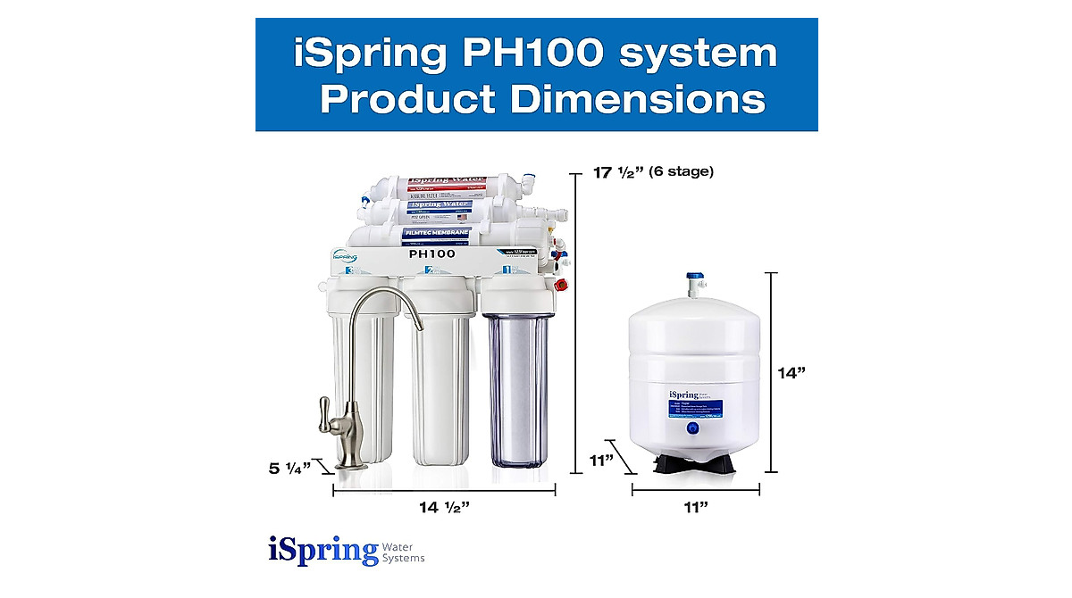 iSpring PH100 6-Stage RO Water Filter System