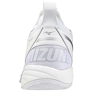 Mizuno Men's Wave Momentum 2 Volleyball Shoe | Indoor Court Shoe | White/Silver | US Men's 11.5