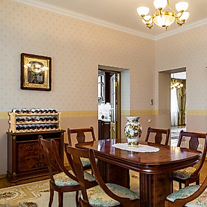 Finnhomy 18-Bottle Stackable Natural Bamboo Wine Display and Storage Rack