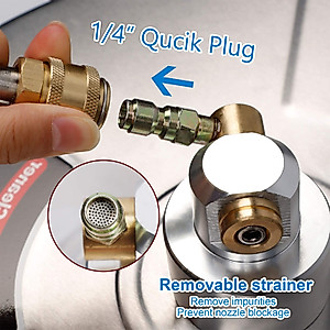 Twinkle Star 15" High Pressure Washer Surface Cleaner with 3 Wheels, Stainless Steel Housing & 1/4" Quick Connector, Power Washer Accessories; 2 Extension Wand, 2 Replacement Nozzles, 4000 PSI