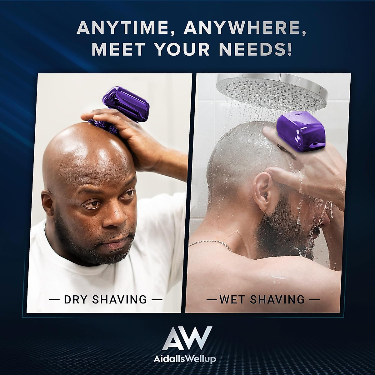 AxiomWarrior Head Shavers for Bald Men: Rechargeable Waterproof Electric Head Shaver for Close Smooth Shaving, No Cuts, Wet/Dry Use, Easy Control